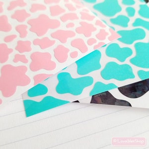Cow Print Vinyl Sticker Sheet - Etsy