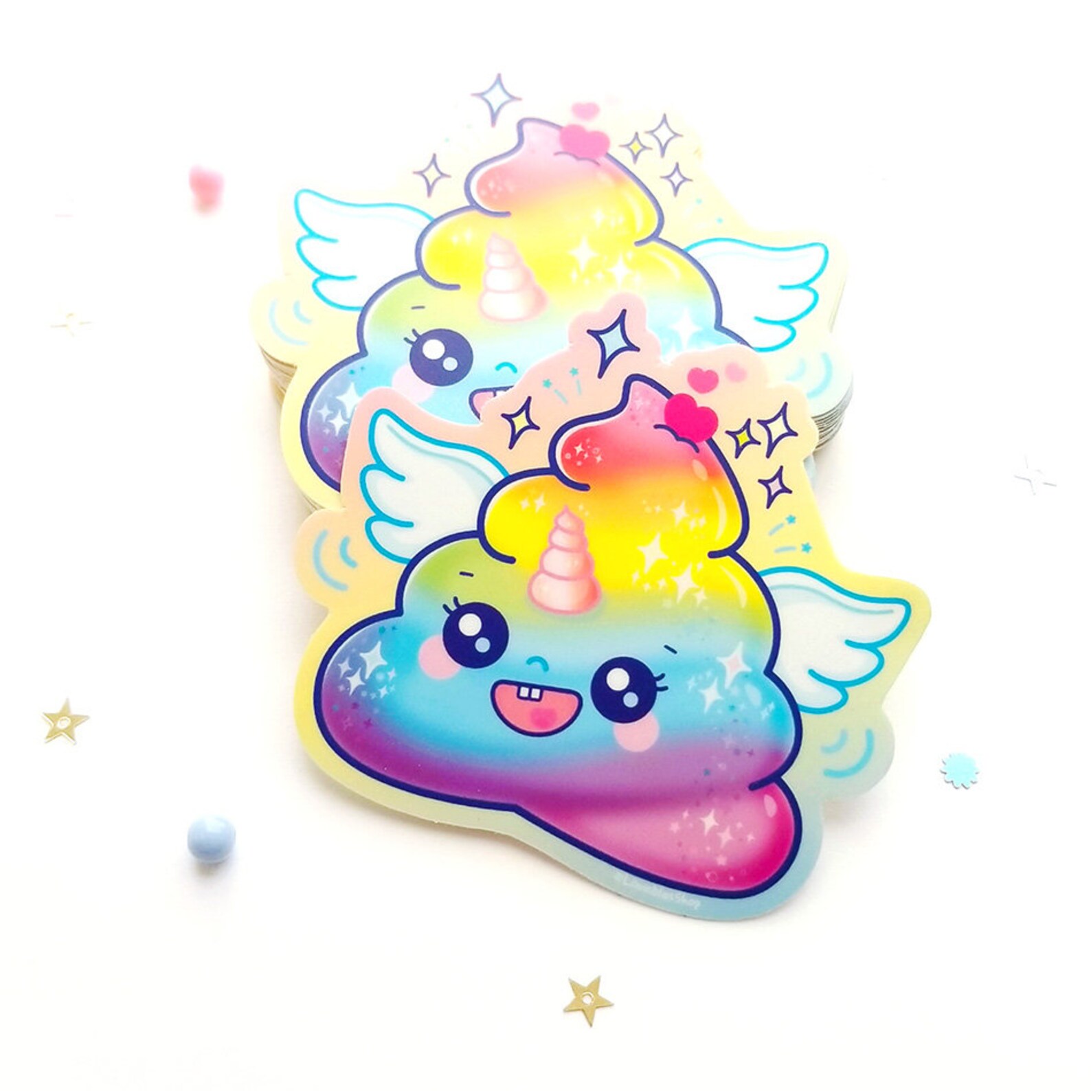 Unicorn Poop Vinyl Sticker - Etsy