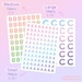 Single Letter Alphabet Upper Case A~Z Vinyl Sticker Sheet - Etsy