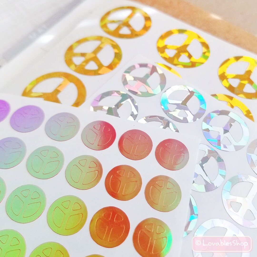 Peace Vinyl Sticker Sheet - Etsy