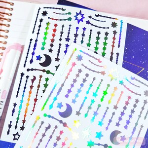 Deco Star Vinyl Sticker Sheet - Etsy