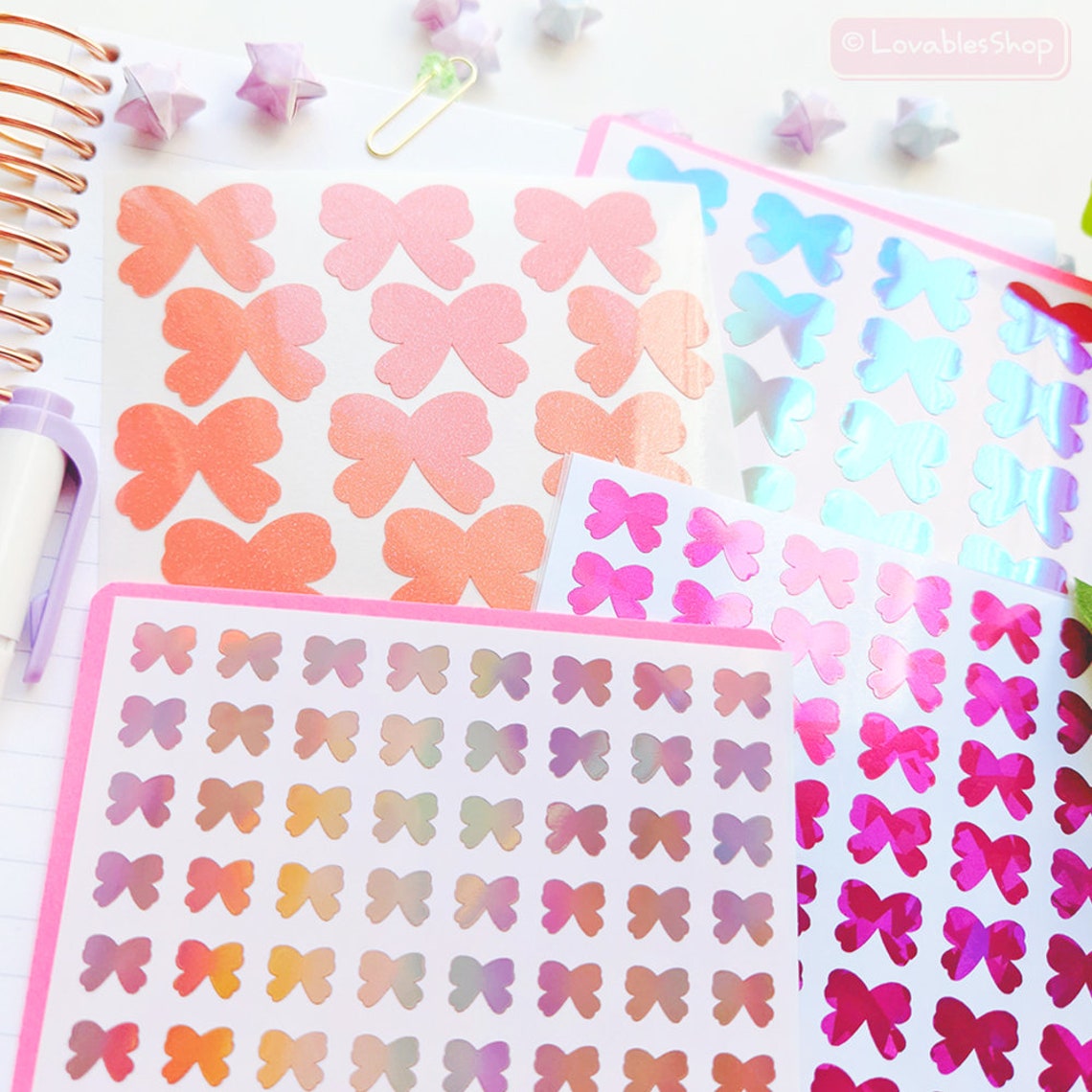 Ribbon Vinyl Sticker Sheet - Etsy