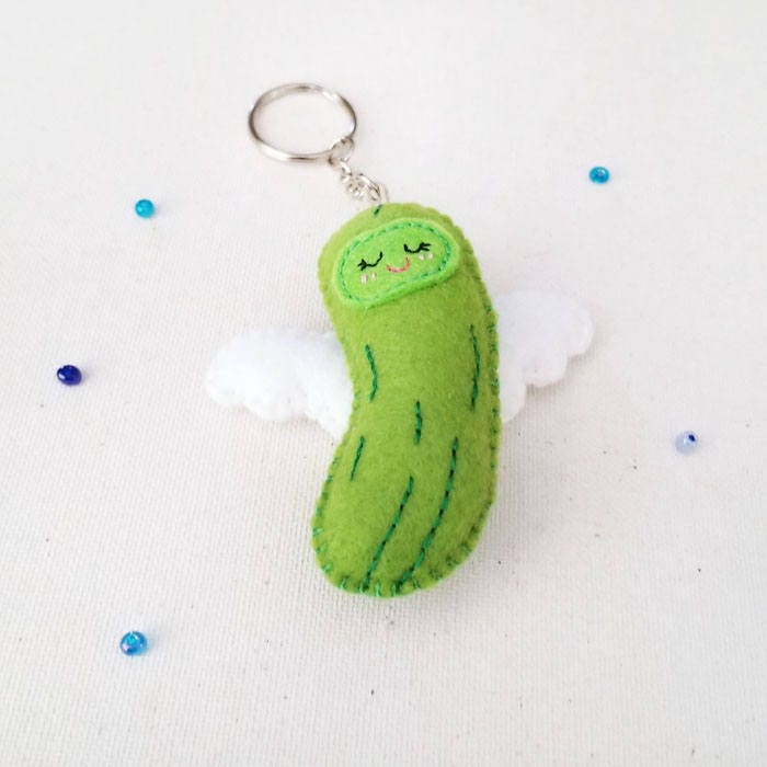 Angel Pickle Keychain or Ornament
