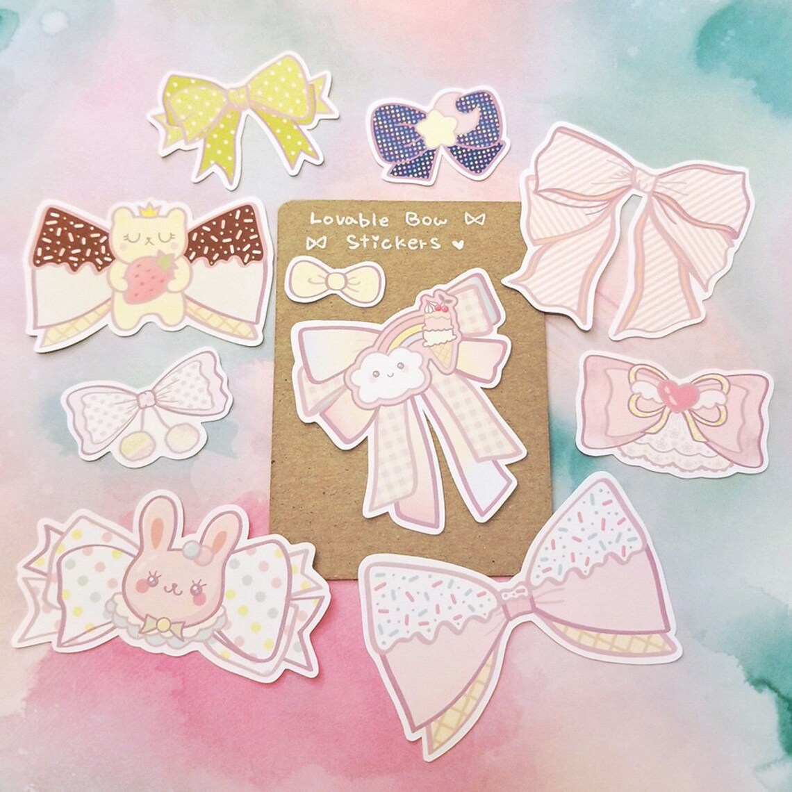 Lovable Bow Stickers - Etsy