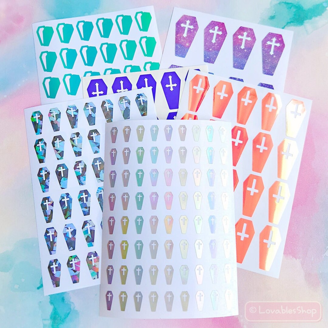 Coffin Vinyl Sticker Sheet - Etsy