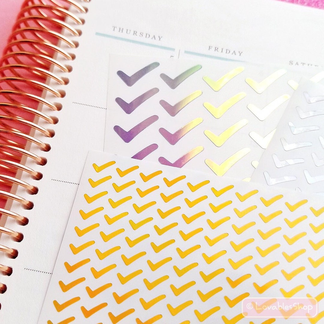 Check Mark Vinyl Sticker Sheet - Etsy