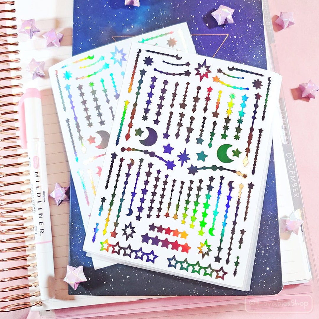 Deco Star Vinyl Sticker Sheet - Etsy
