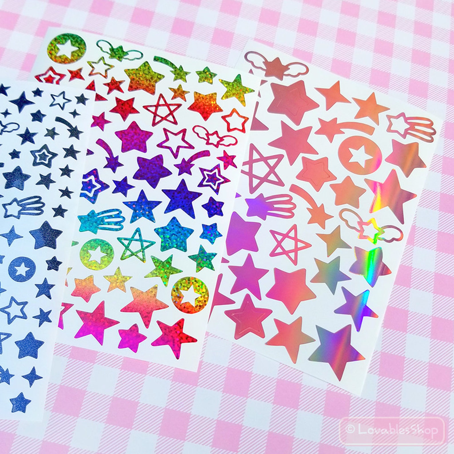Stars Permanent Vinyl Sticker Sheet - Etsy
