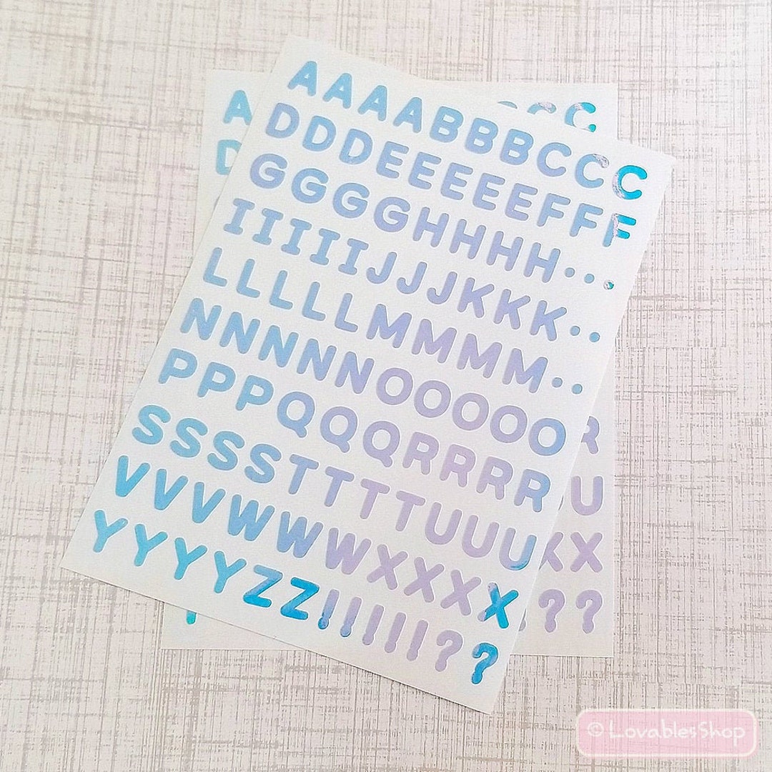 Alphabet Upper Case Permanent Vinyl Sticker Sheet - Etsy