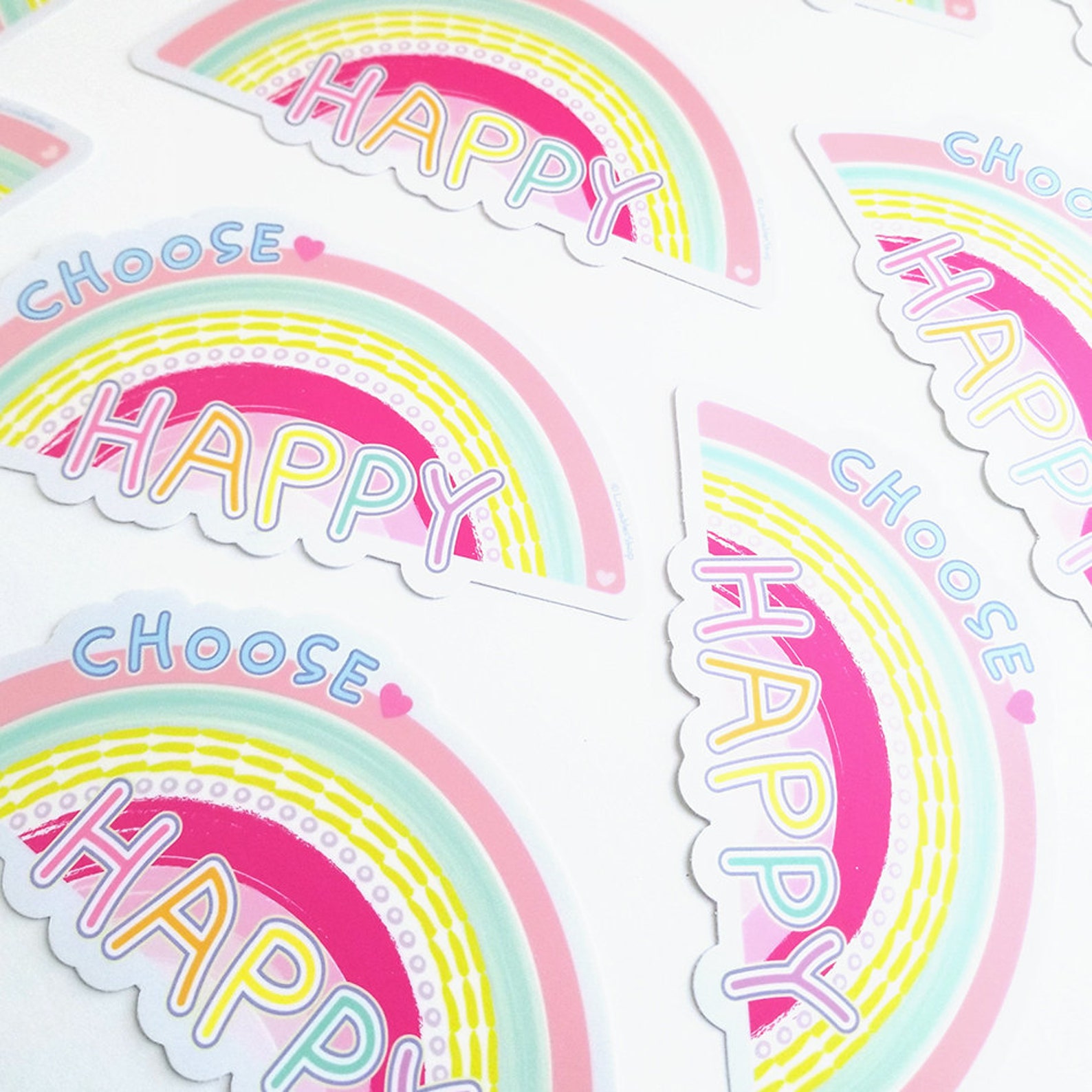 Choose Happy Vinyl Sticker 7.5 inch | Etsy