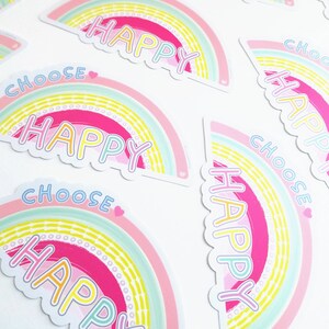 Choose Happy Vinyl Sticker 7.5 Inch | Etsy
