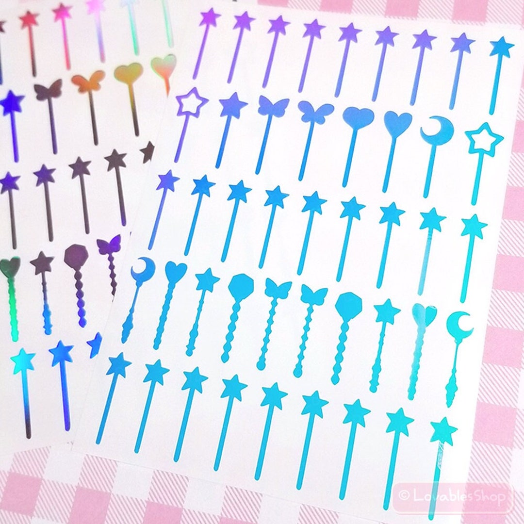 Fairy Wand Permanent Vinyl Sticker Sheet - Etsy