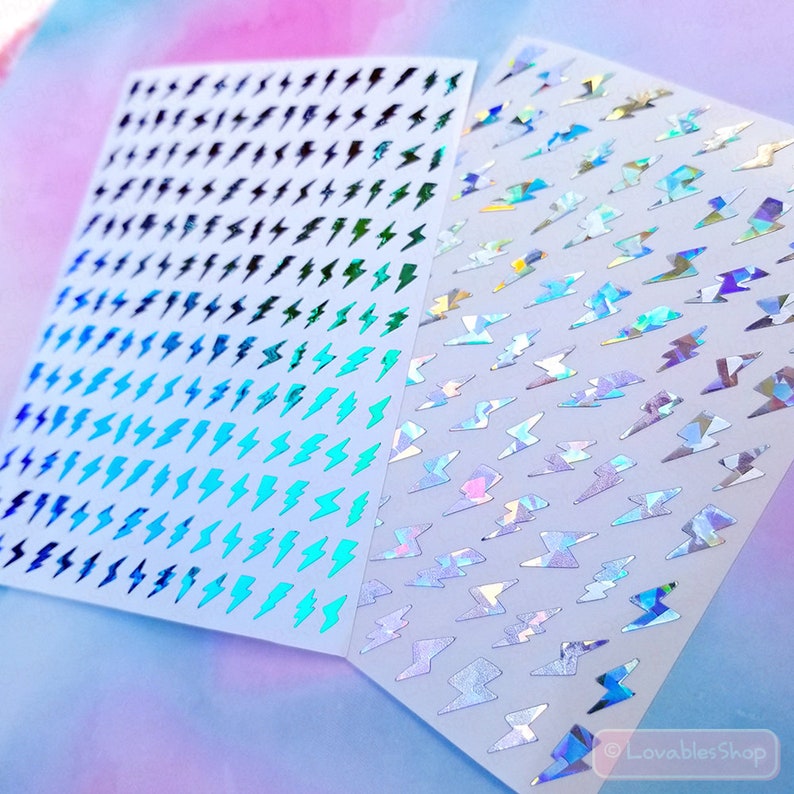Lighting Bolt Permanent Vinyl Sticker Sheet - Etsy