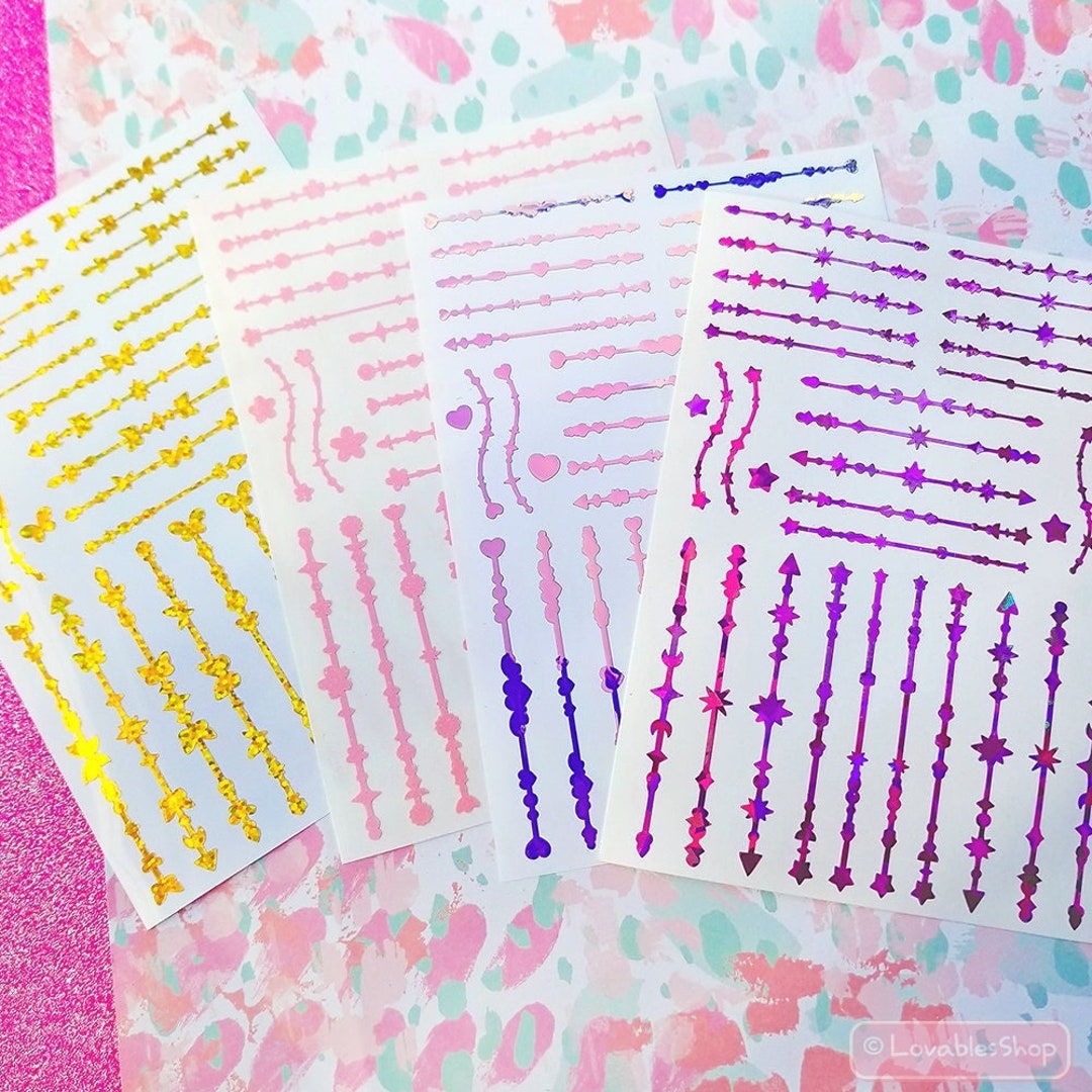 Deco Line Vinyl Sticker Sheet - Etsy