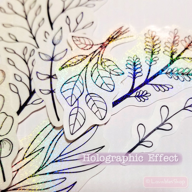 Black and White Leaf Stickers - Etsy