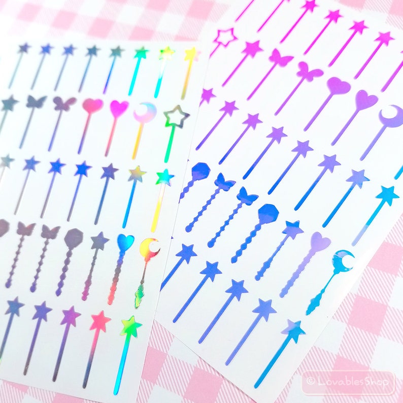 Fairy Wand Permanent Vinyl Sticker Sheet - Etsy
