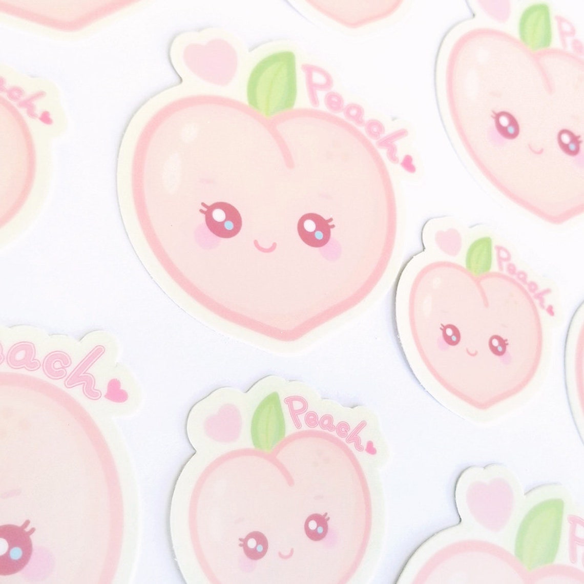 Sweet Peach Vinyl Sticker - Etsy