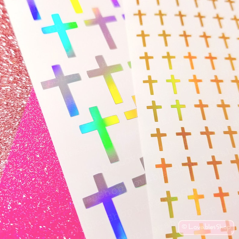 Cross Vinyl Sticker Sheet - Etsy