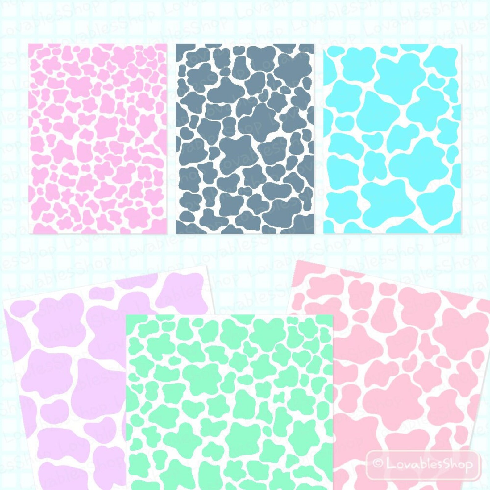 Cow Print Vinyl Sticker Sheet - Etsy