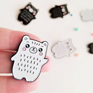 Polar Bear Enamel Pin - Etsy