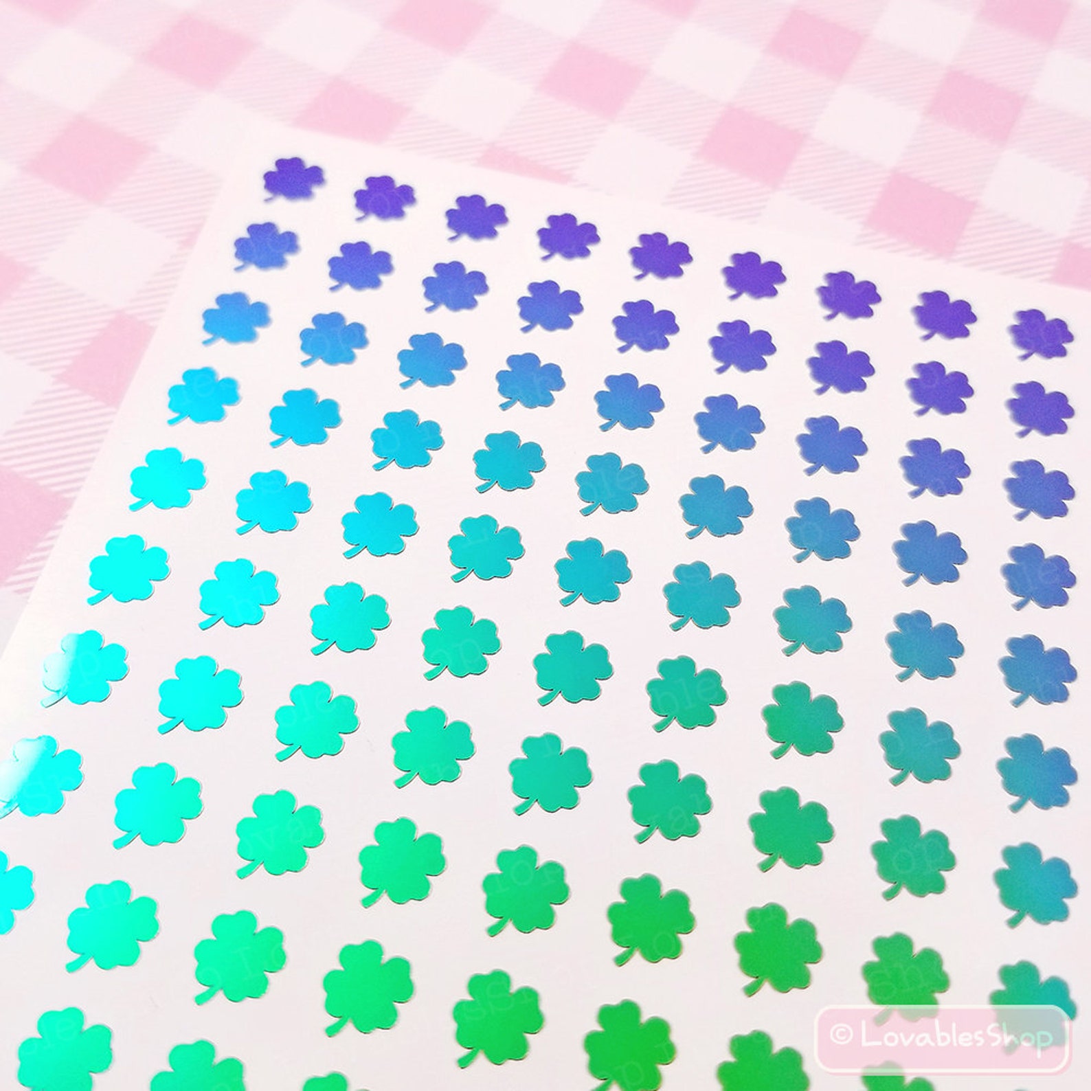 4 Leaf Clover Vinyl Sticker Sheet | Etsy