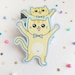 Yellow Cat Vinyl Sticker - Etsy