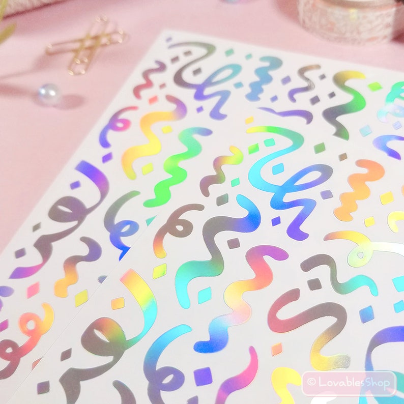 Confetti Permanent Vinyl Sticker Sheet - Etsy