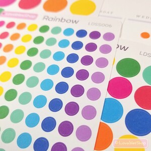 Dot Planner Stickers *rainbow* - Etsy