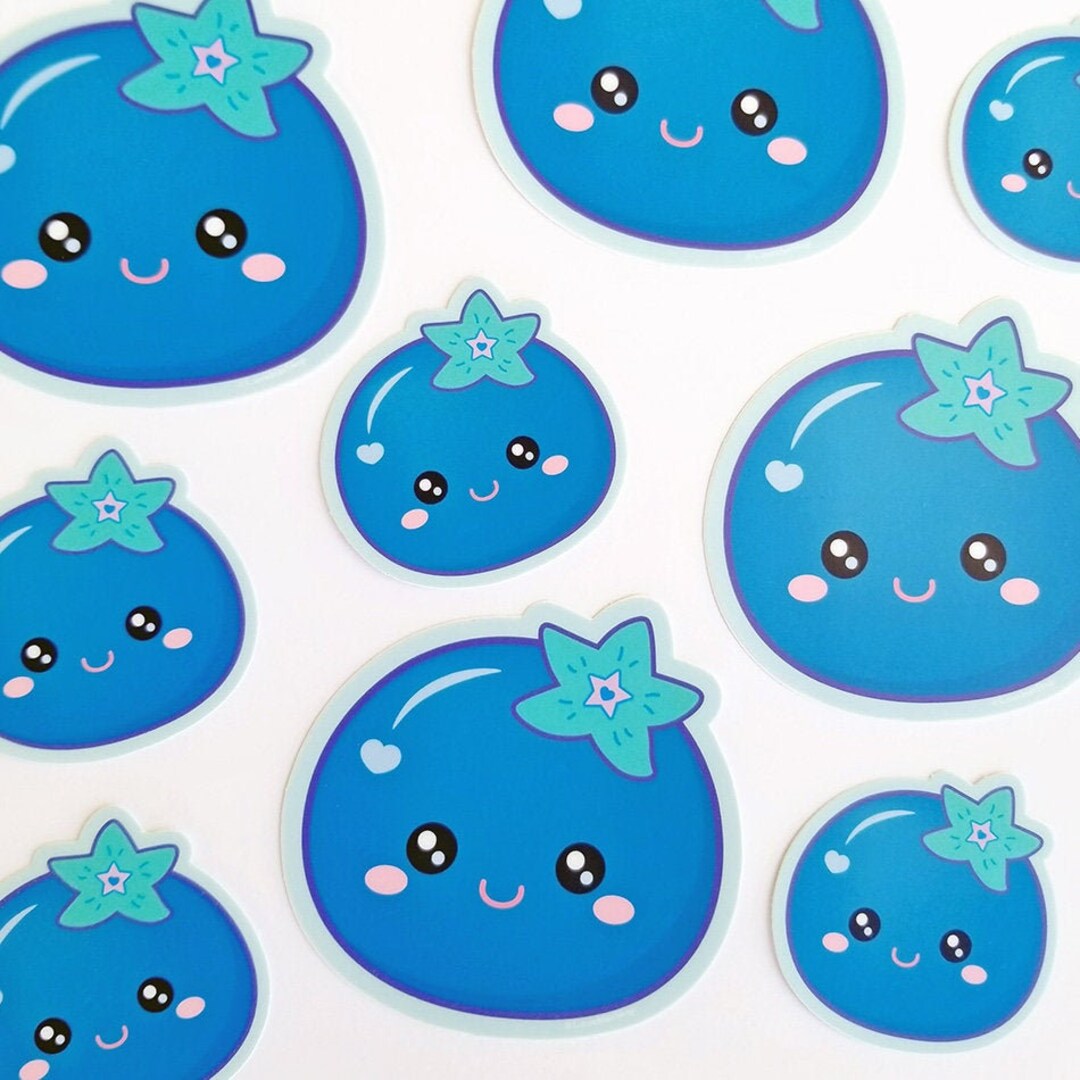 Super Blueberry Vinyl Sticker - Etsy
