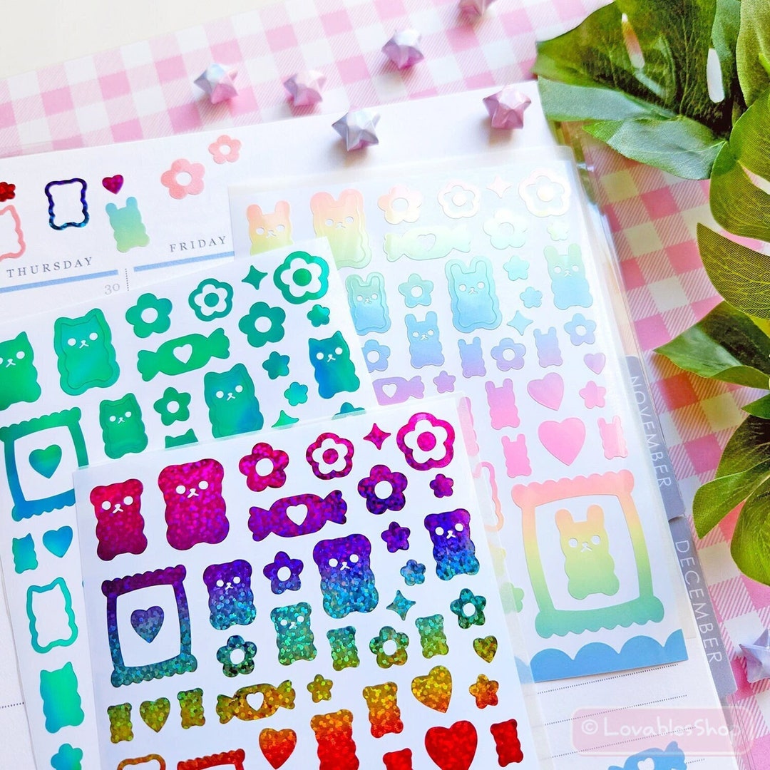 Gummy Friends Vinyl Sticker Sheet - Etsy