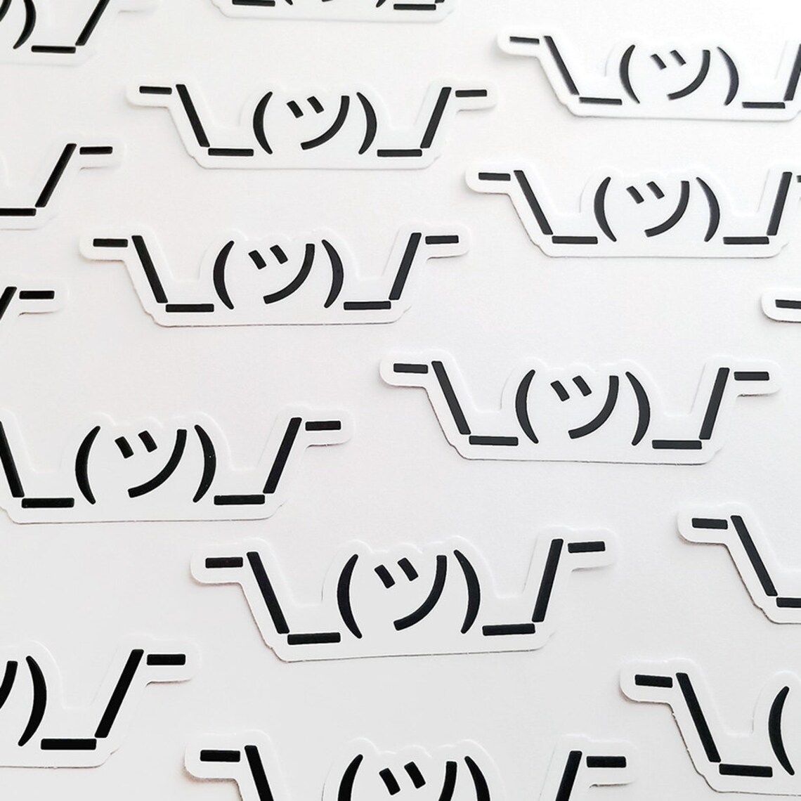 Shrug Vinyl Sticker | Etsy