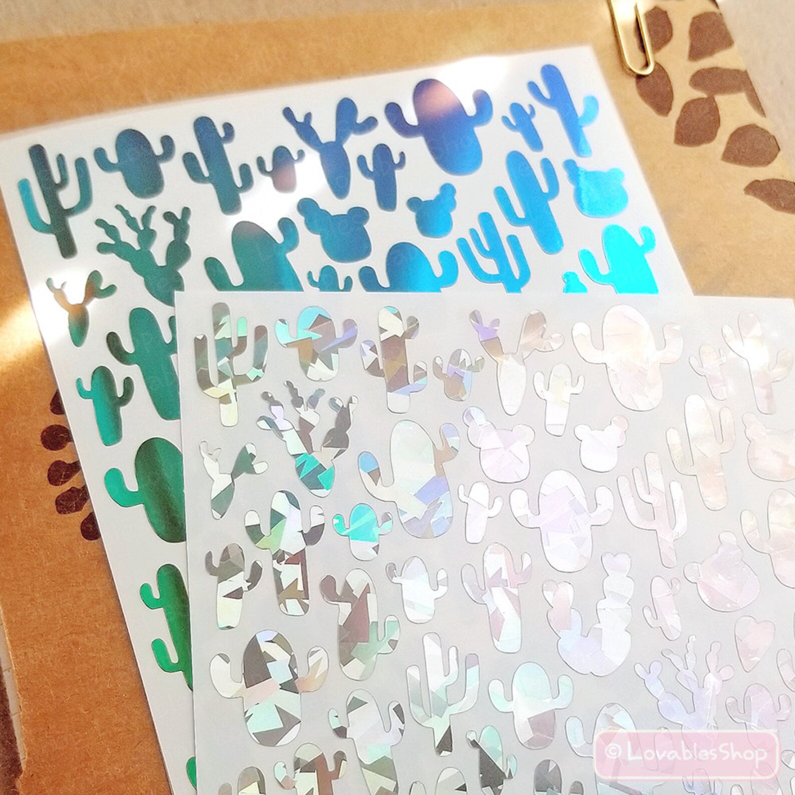 Cactus Permanent Vinyl Sticker Sheet - Etsy