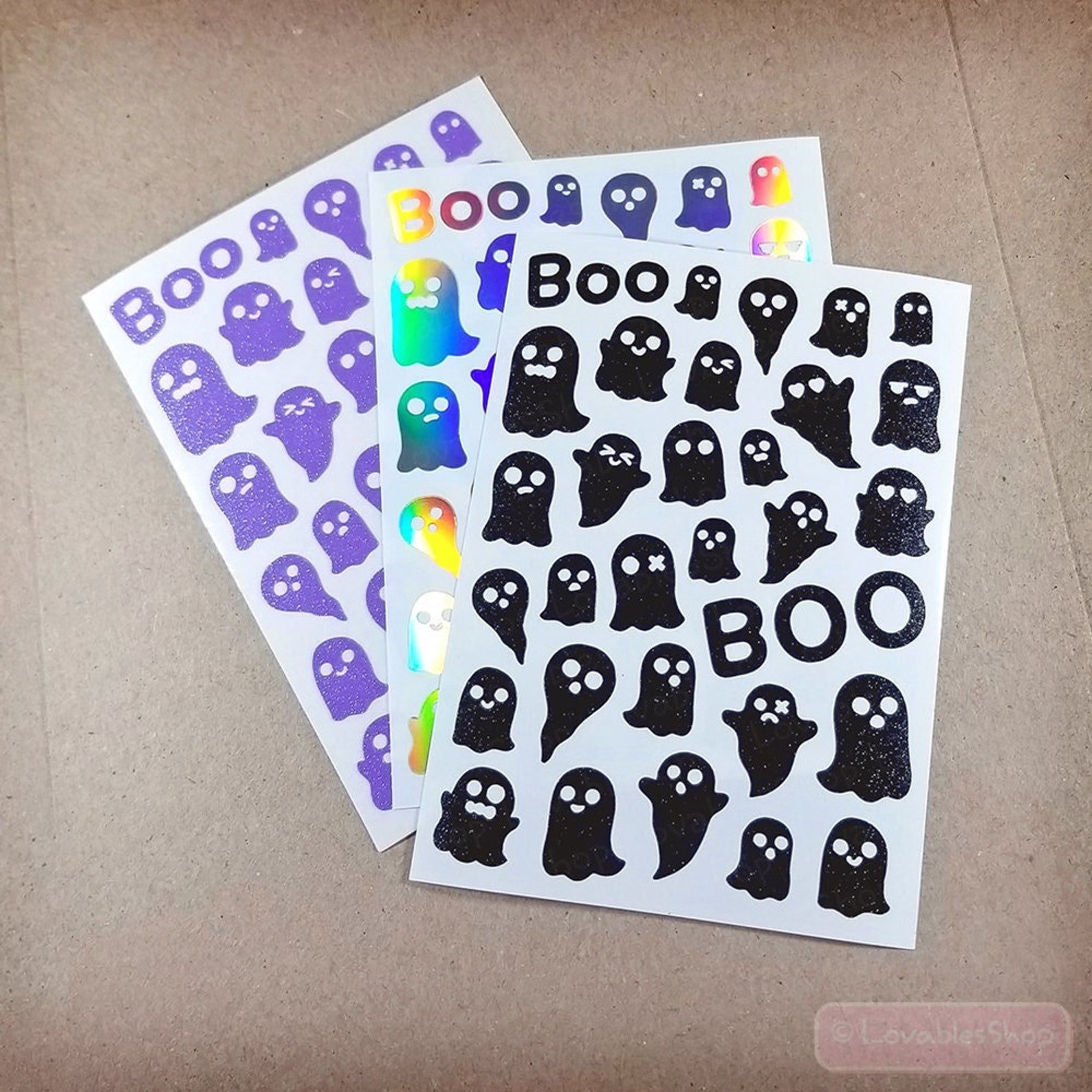 Ghost Permanent Vinyl Sticker Sheet - Etsy