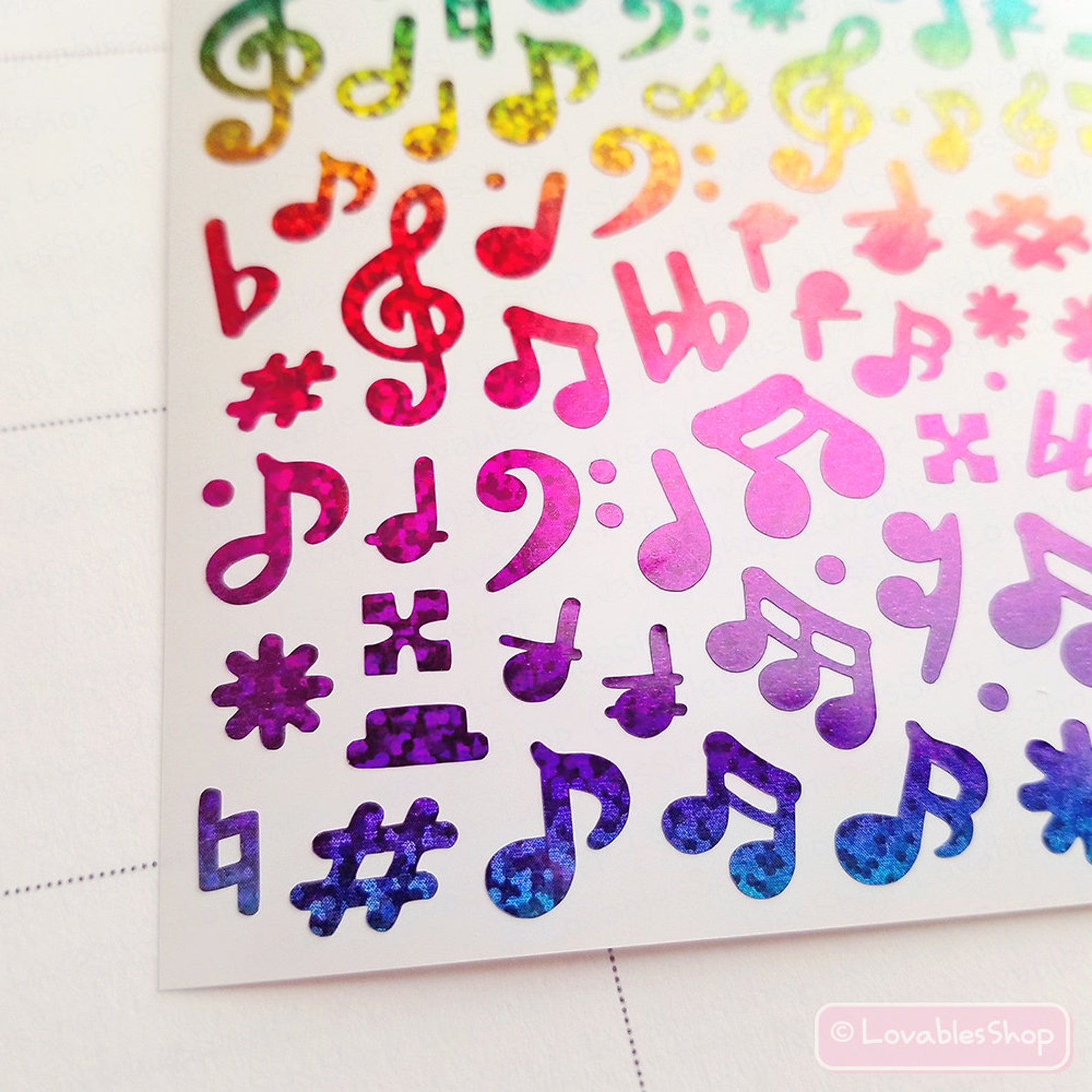 Music Note Permanent Vinyl Sticker Sheet - Etsy