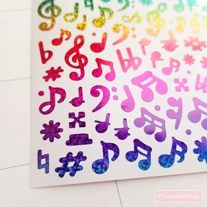 Music Note Permanent Vinyl Sticker Sheet - Etsy