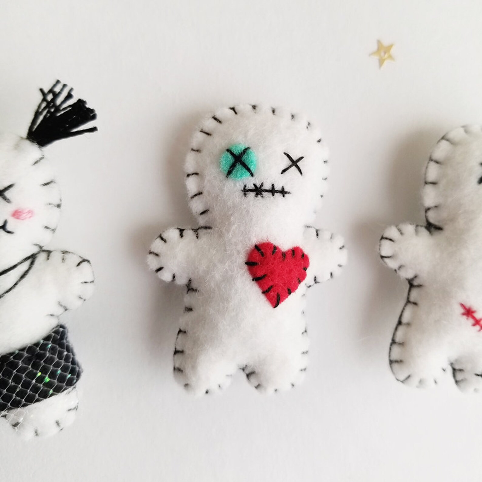 Creepy Cute Voodoo Dolls set of 4 | Etsy