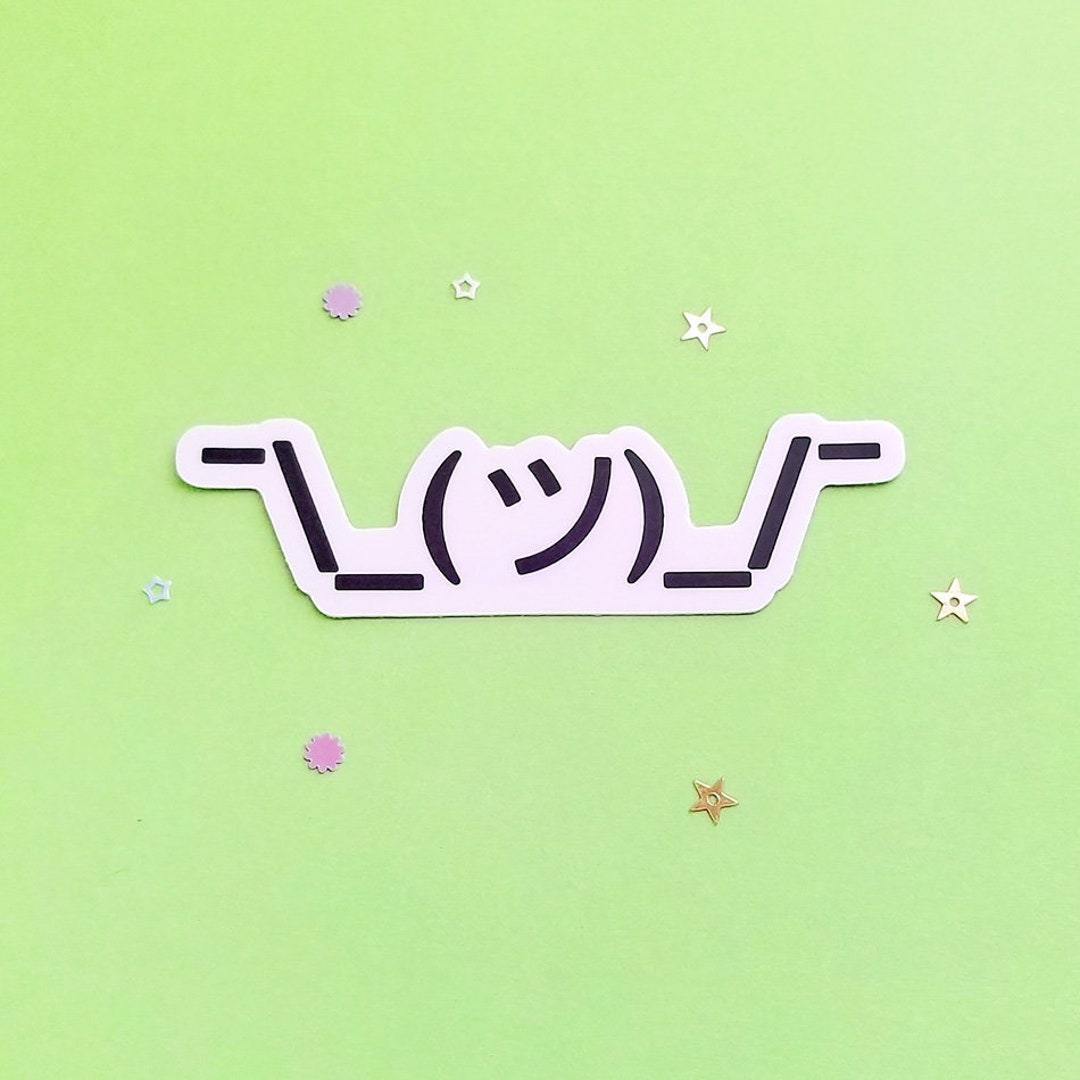 Shrug Vinyl Sticker - Etsy