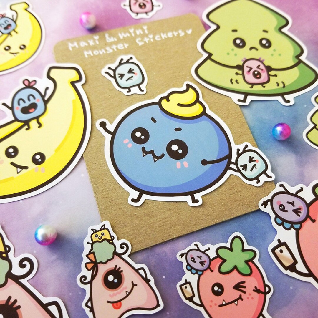 Maxi and Mini Monster Stickers - Etsy