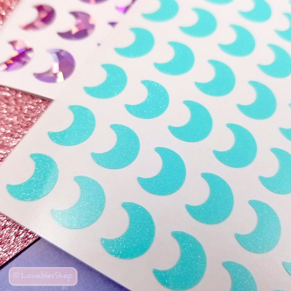 Moon 0.5 Inch Permanent Vinyl Sticker Sheet - Etsy