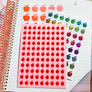 Apple Permanent Vinyl Sticker Sheet - Etsy