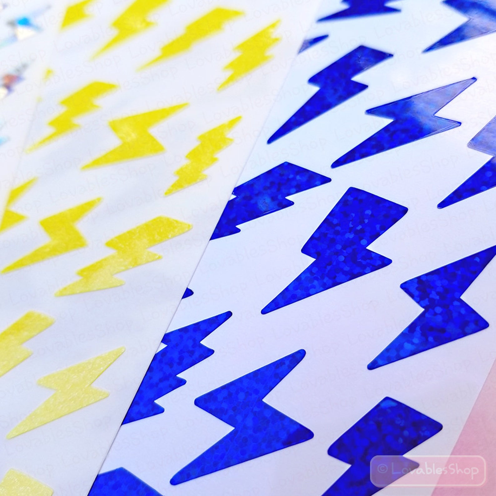 Lighting Bolt Permanent Vinyl Sticker Sheet - Etsy