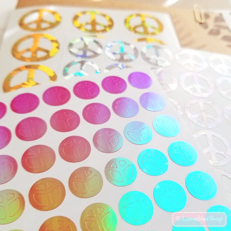 Peace Vinyl Sticker Sheet - Etsy