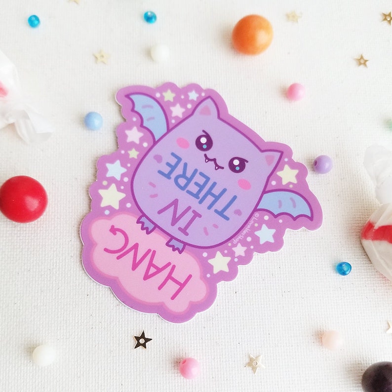 Bat Vinyl Sticker - Etsy