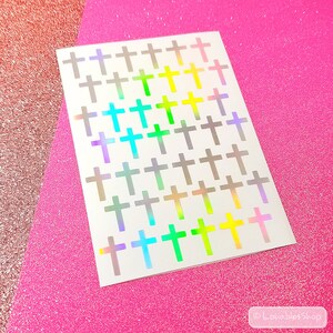 Cross Vinyl Sticker Sheet - Etsy