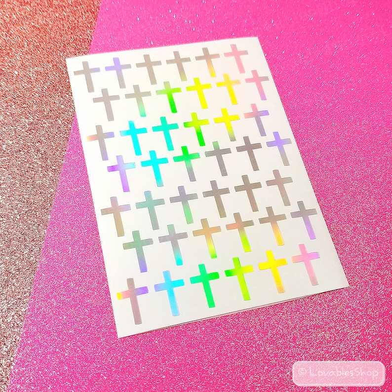 Cross Vinyl Sticker Sheet - Etsy