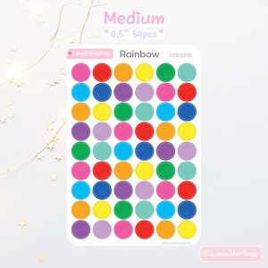 Dot Planner Stickers *rainbow* - Etsy