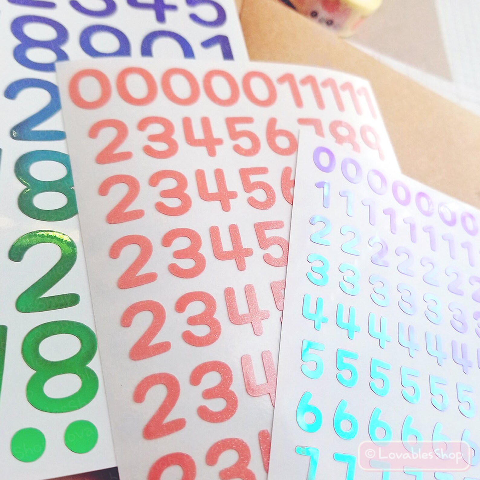 Number Vinyl Sticker Sheet | Etsy