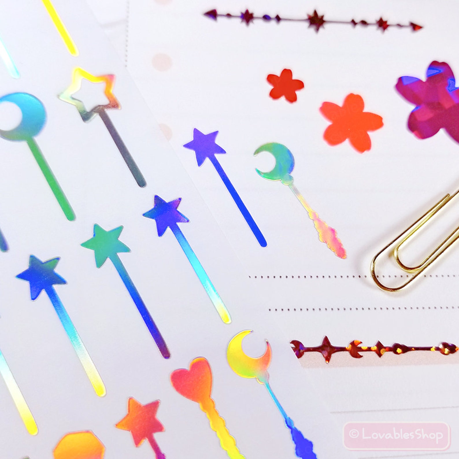 Fairy Wand Permanent Vinyl Sticker Sheet - Etsy