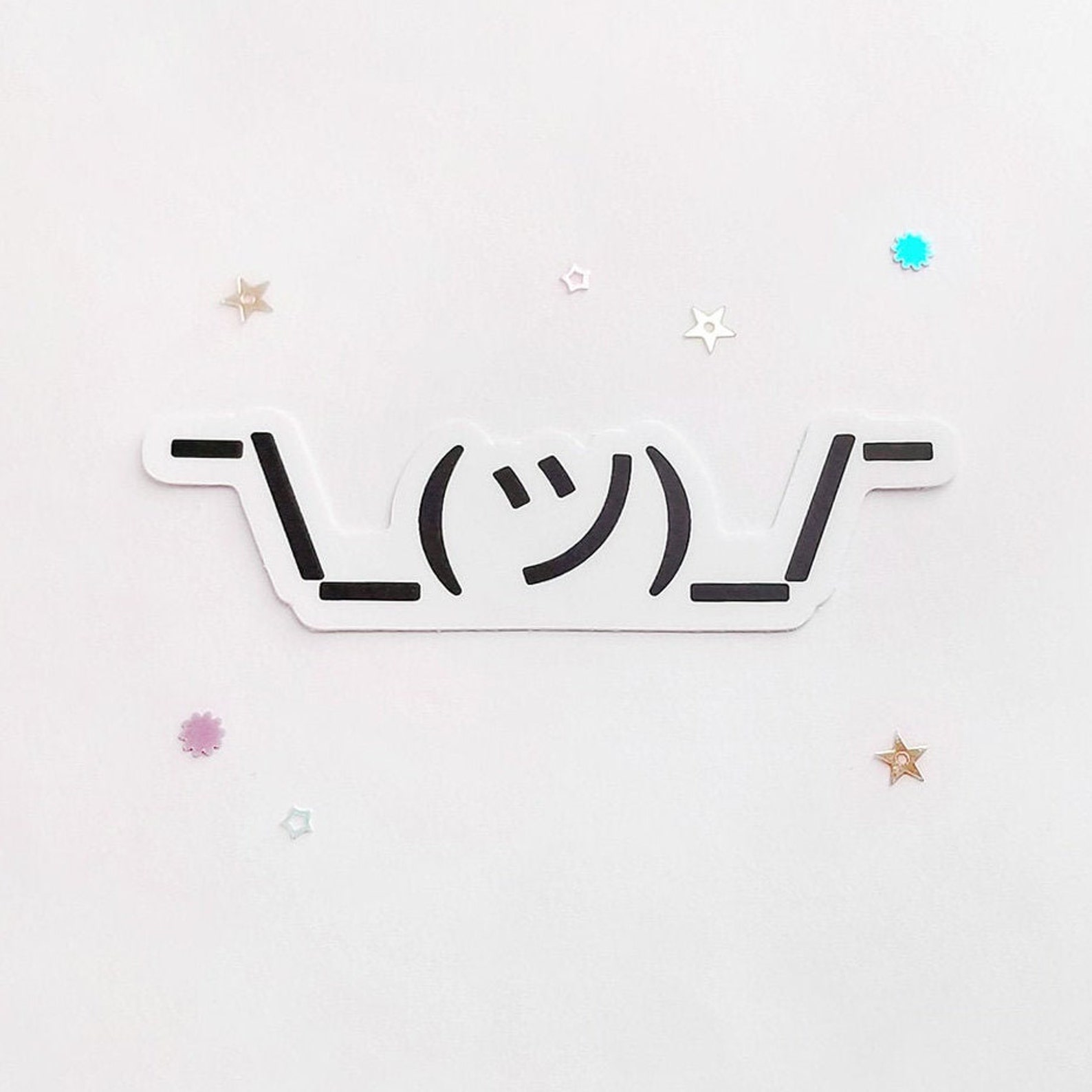 Shrug Vinyl Sticker - Etsy