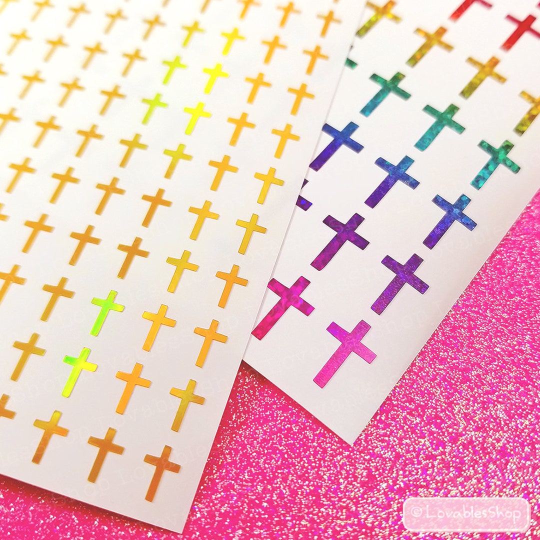 Cross Vinyl Sticker Sheet - Etsy